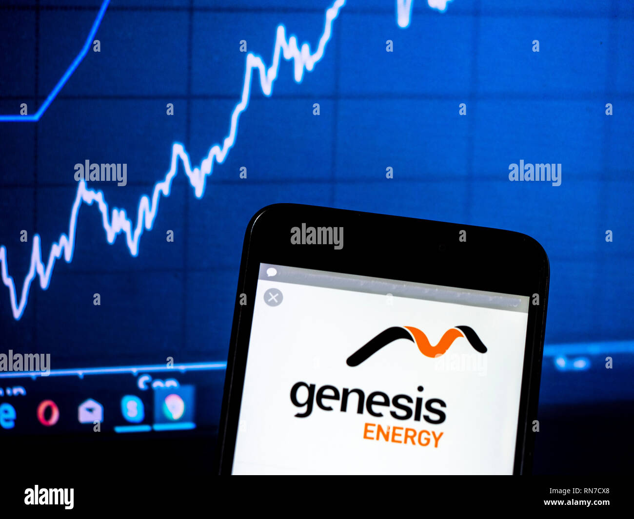 Genesis Energy Limited company logo seen displayed on smart phone Stock ...