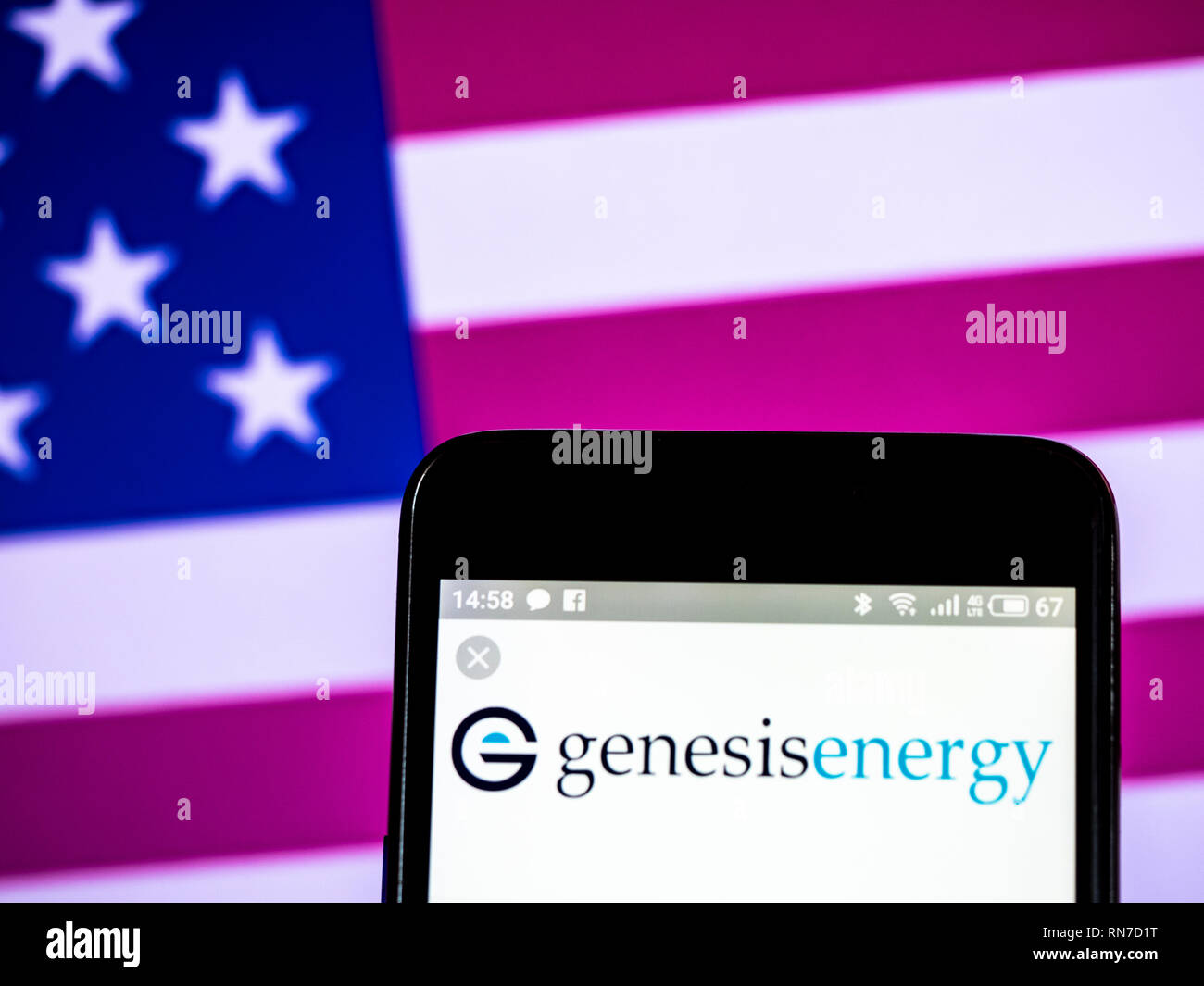 Genesis Energy Limited company logo seen displayed on smart phone Stock ...