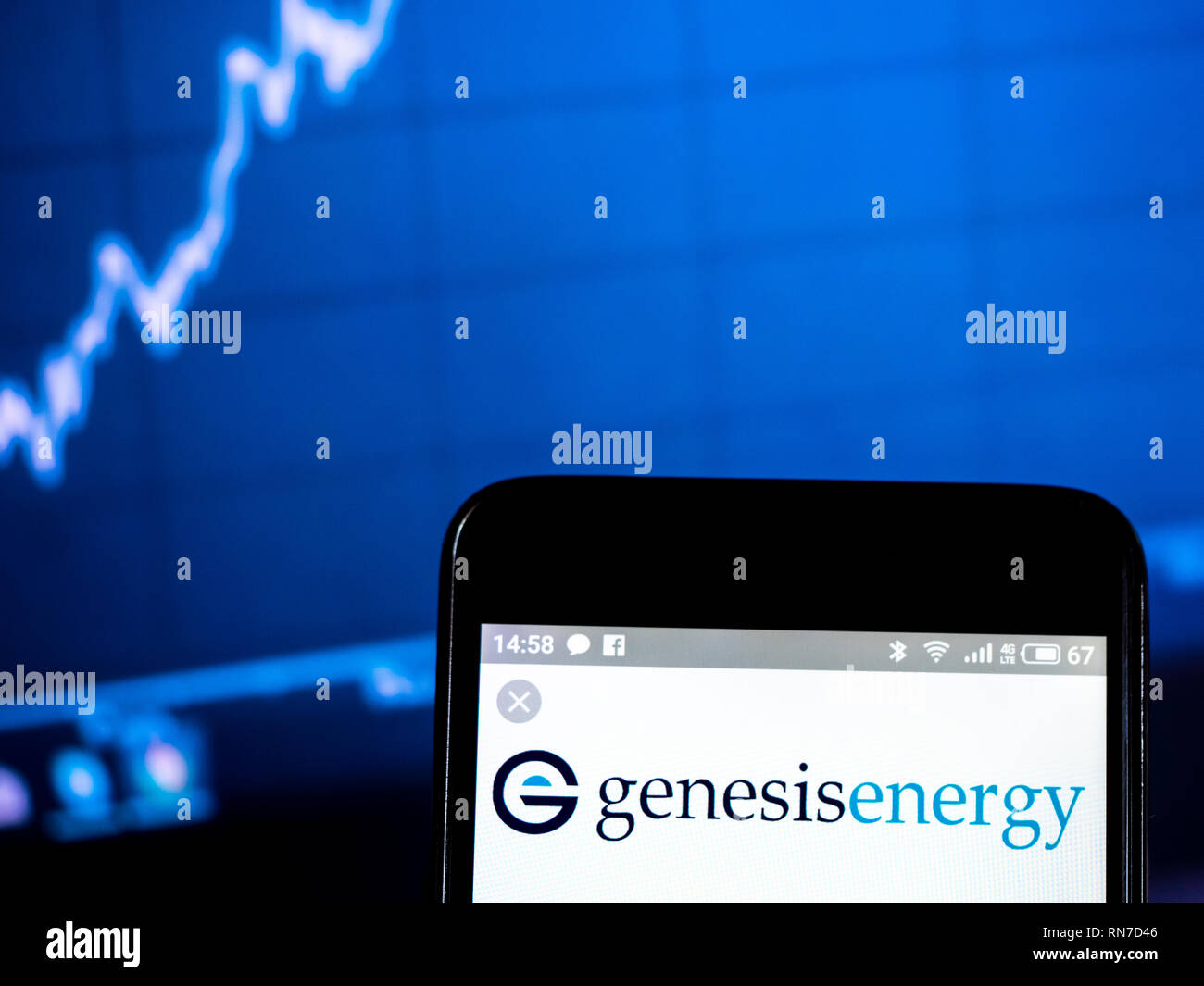 Genesis Energy Limited company logo seen displayed on smart phone Stock ...