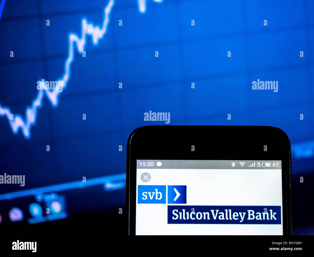 Silicon Valley Bank logo seen displayed on smart phone Stock Photo - Alamy