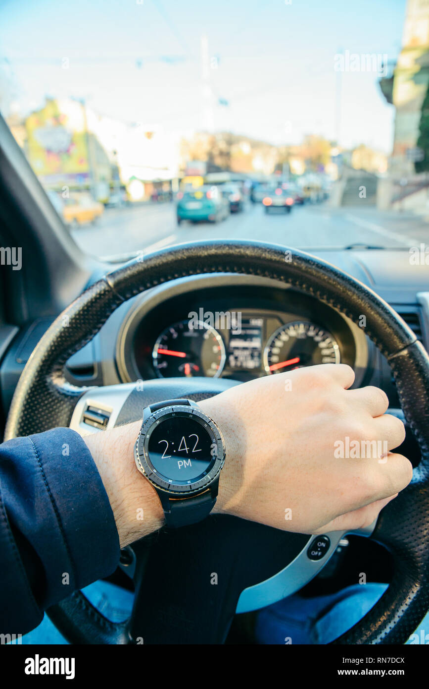 Man driving car first view hi-res stock photography and images - Alamy