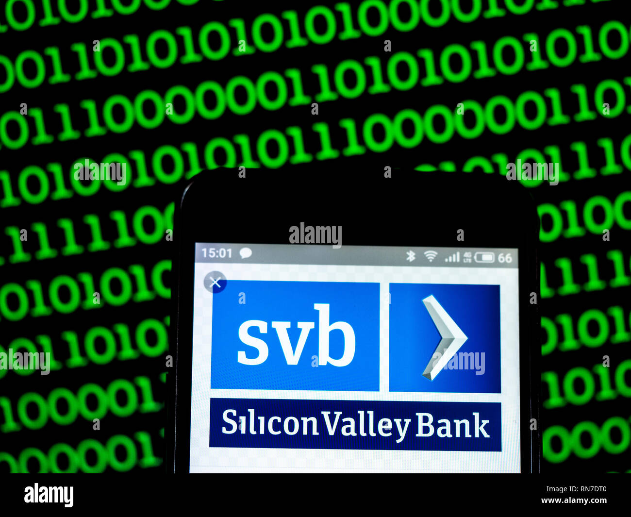 Silicon Valley Bank logo seen displayed on smart phone Stock Photo - Alamy