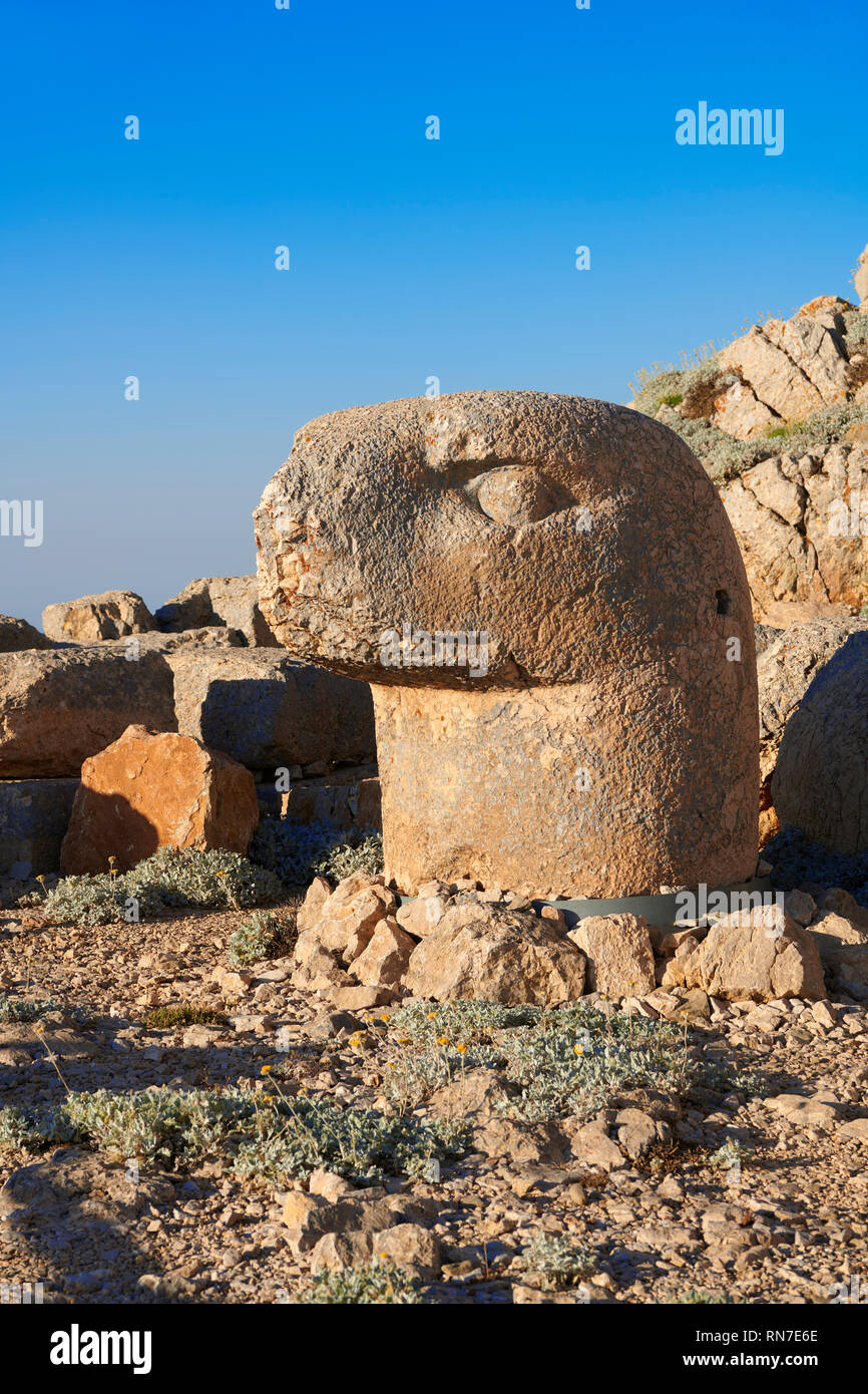 Statue head of an Eagle in front of the stone pyramid 62 BC Royal Tomb ...