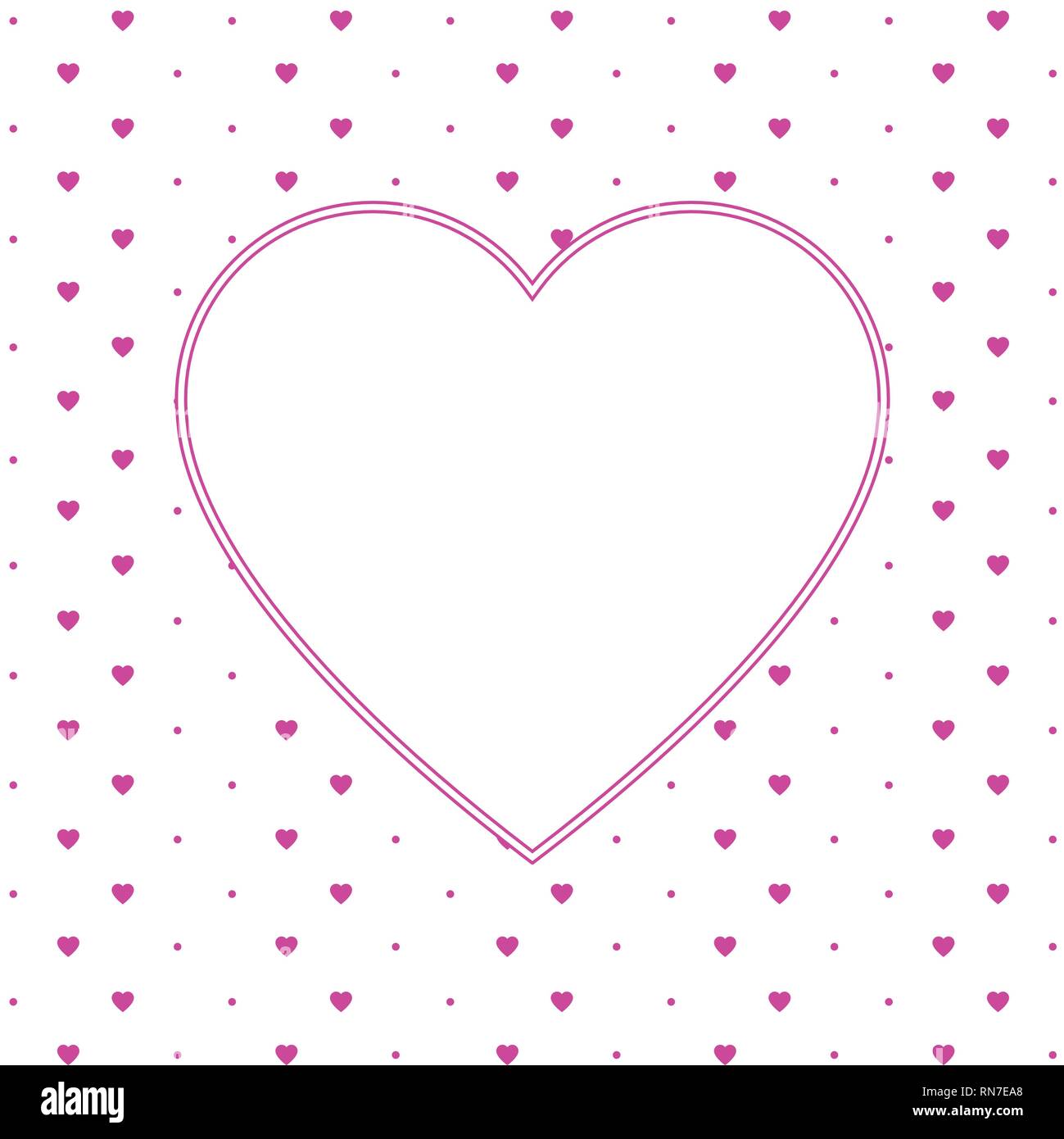 Hearts pattern background with blank space in the shape of heart for ...