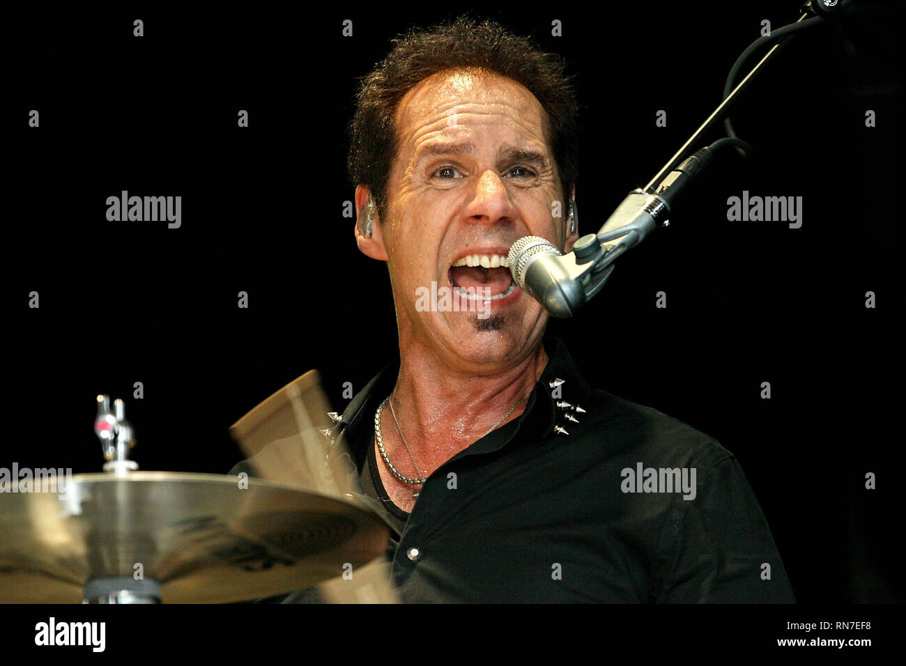 New York, USA. 21 Aug, 2015. Kelly Keagy of the rock group Night Ranger ...
