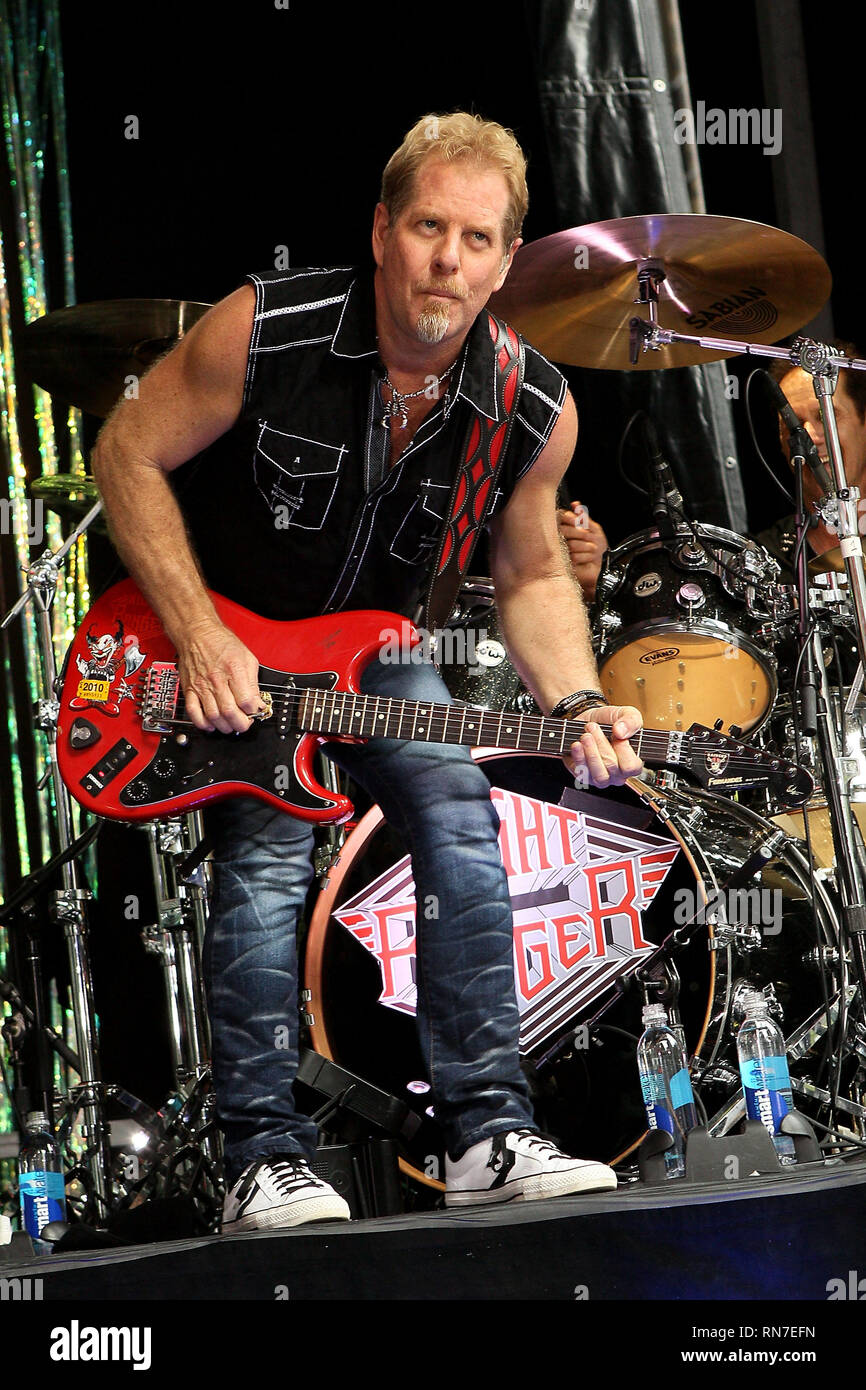 New York, USA. 21 Aug, 2015. Brad Gillis of the rock group Night Ranger ...