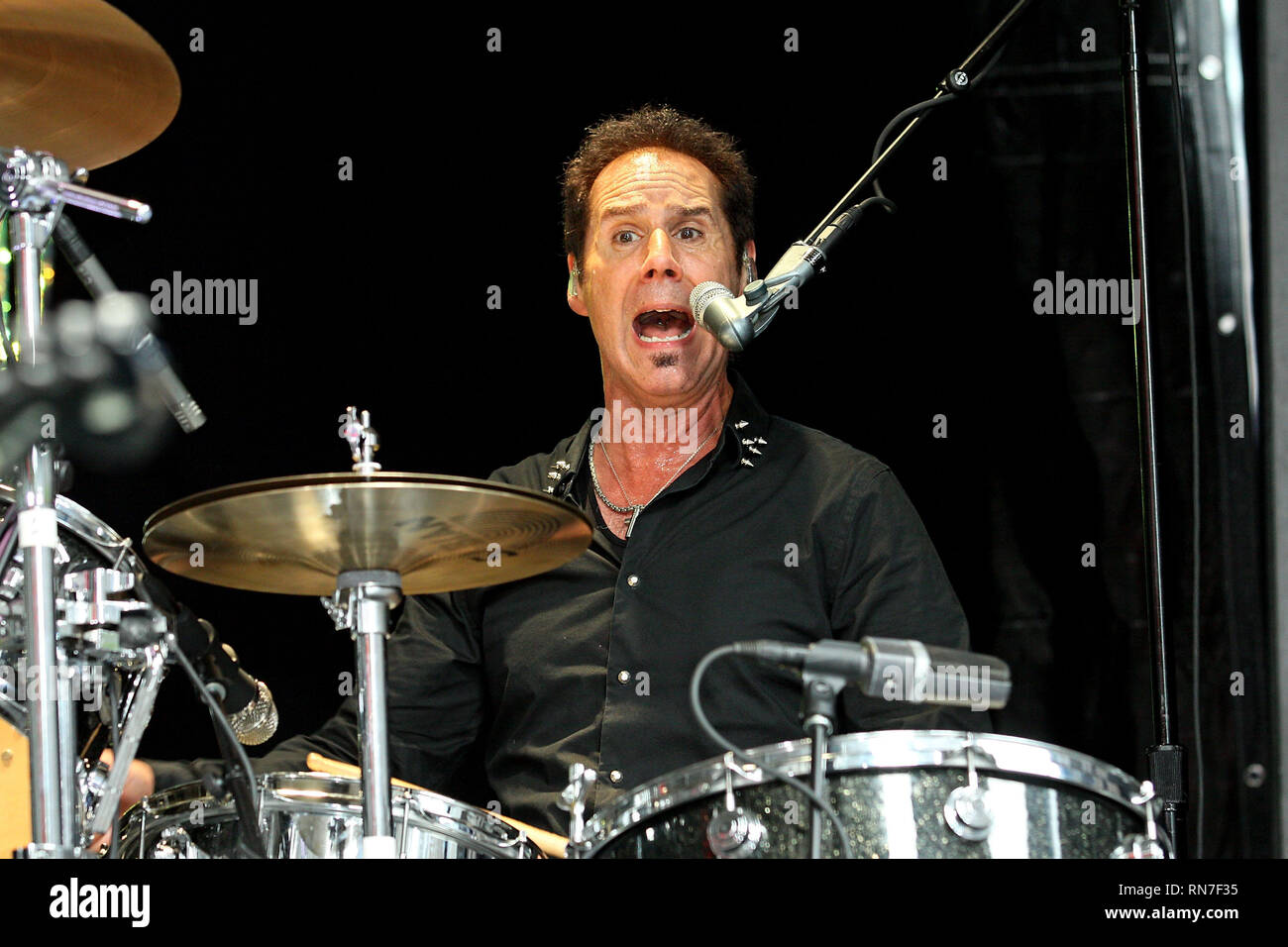 New York, USA. 21 Aug, 2015. Kelly Keagy of the rock group Night Ranger ...