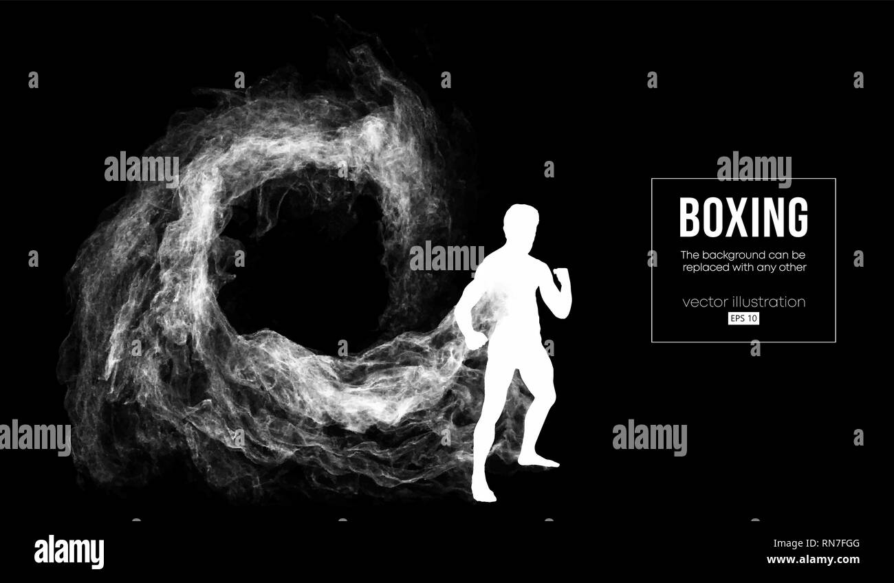 Abstract silhouette of a boxer, mma, ufc fighter Stock Vector Image ...