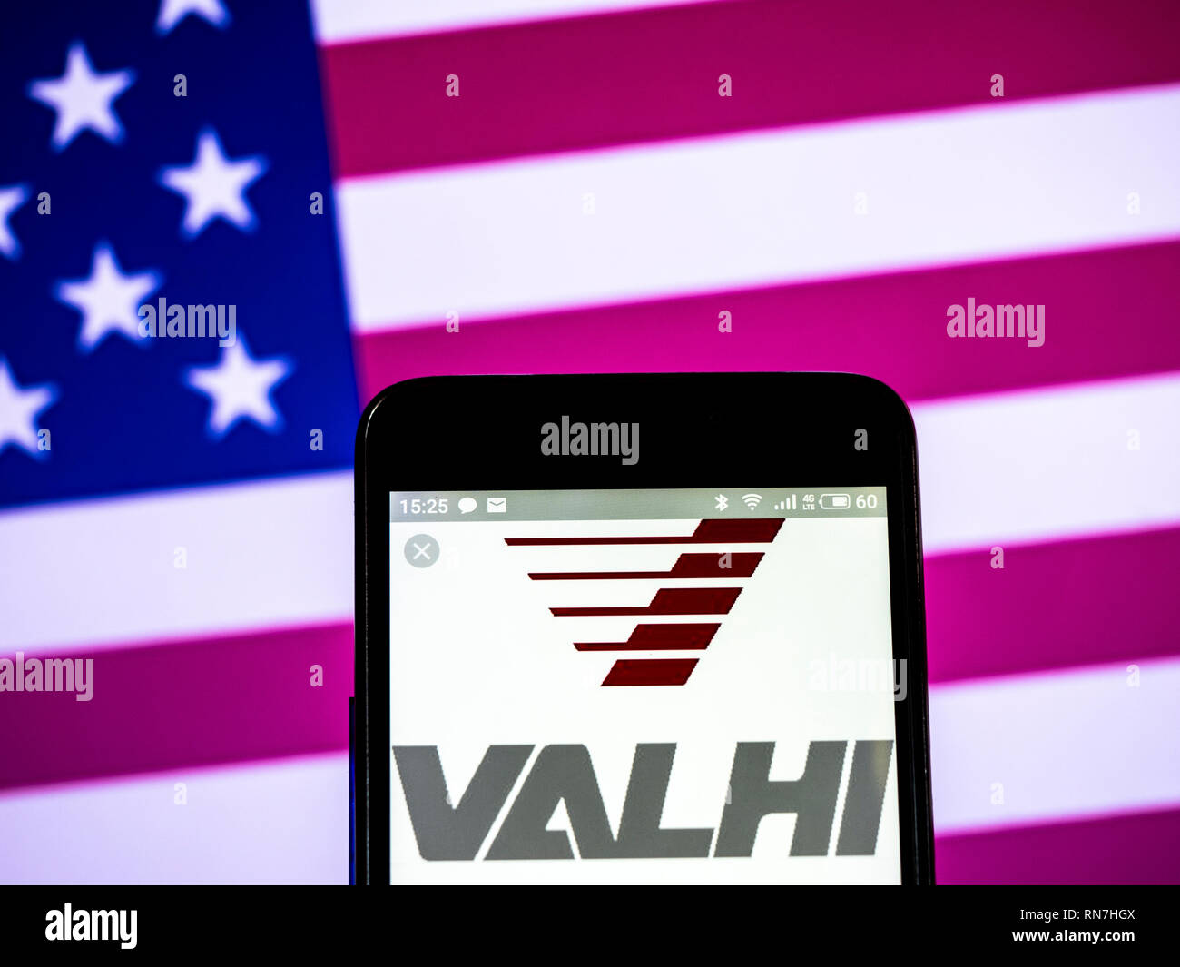 Valhi, Inc. holding company logo seen displayed on smart phone Stock ...