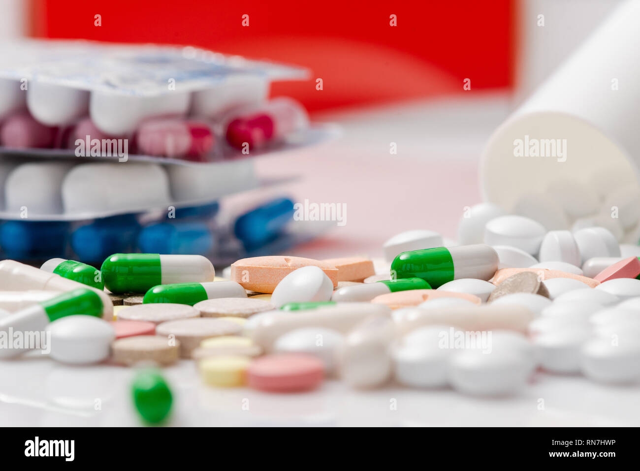 Antibiotic capsules spilling out hi-res stock photography and images ...