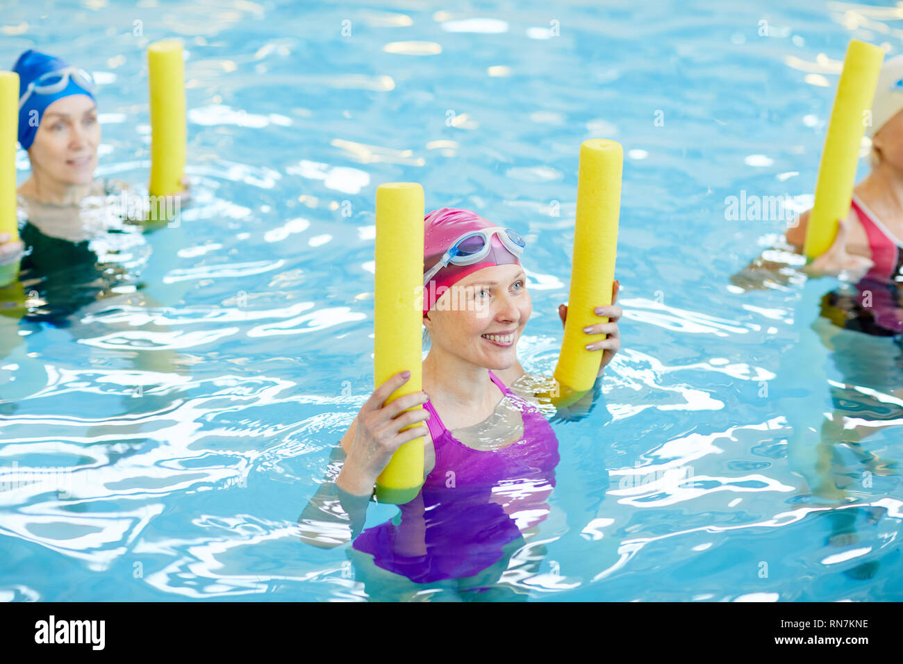 Old People Water Aerobics High Resolution Stock Photography and Images ...