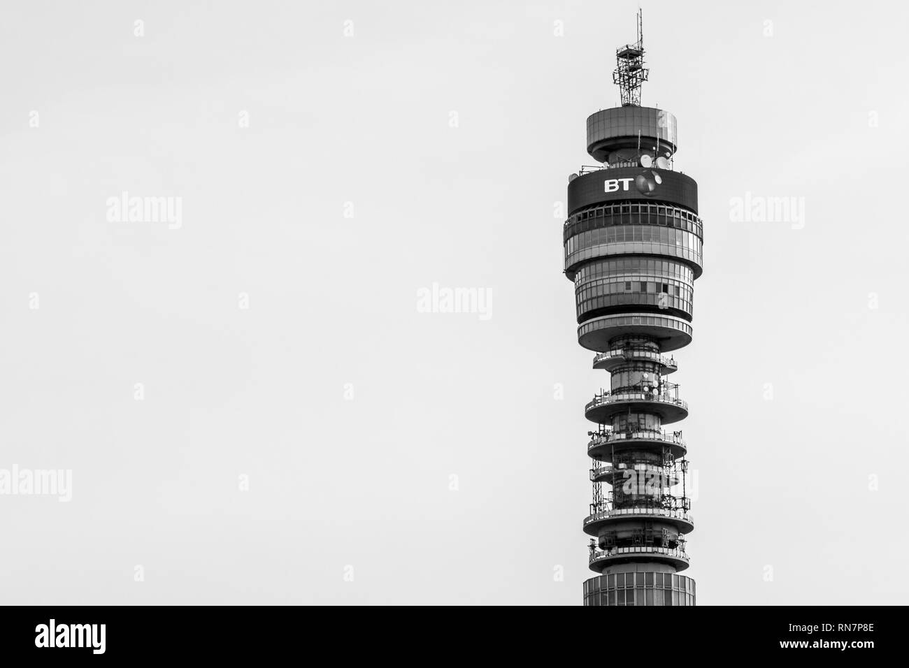 Bt tower british telecom tower Black and White Stock Photos & Images ...