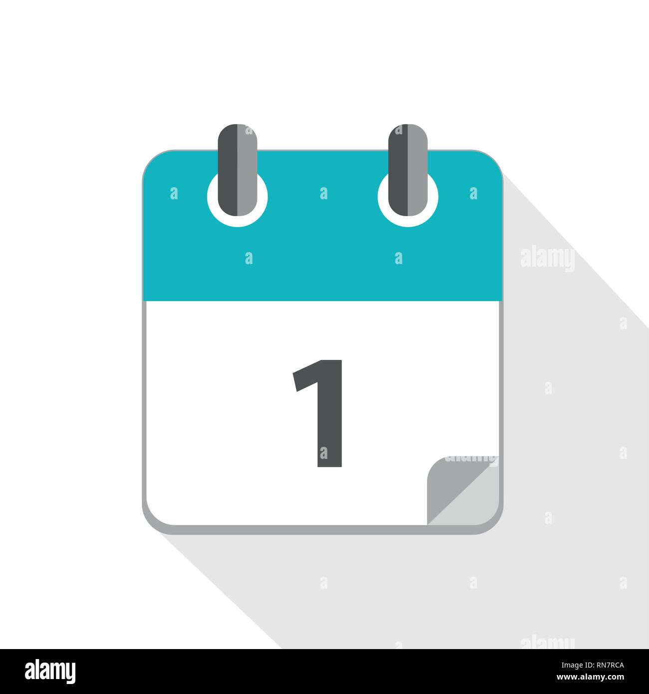 blue business calendar 1 icon vector illustration EPS10 Stock Vector ...