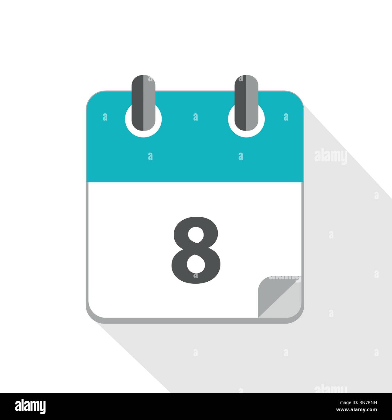 blue business calendar 8 icon vector illustration EPS10 Stock Vector ...