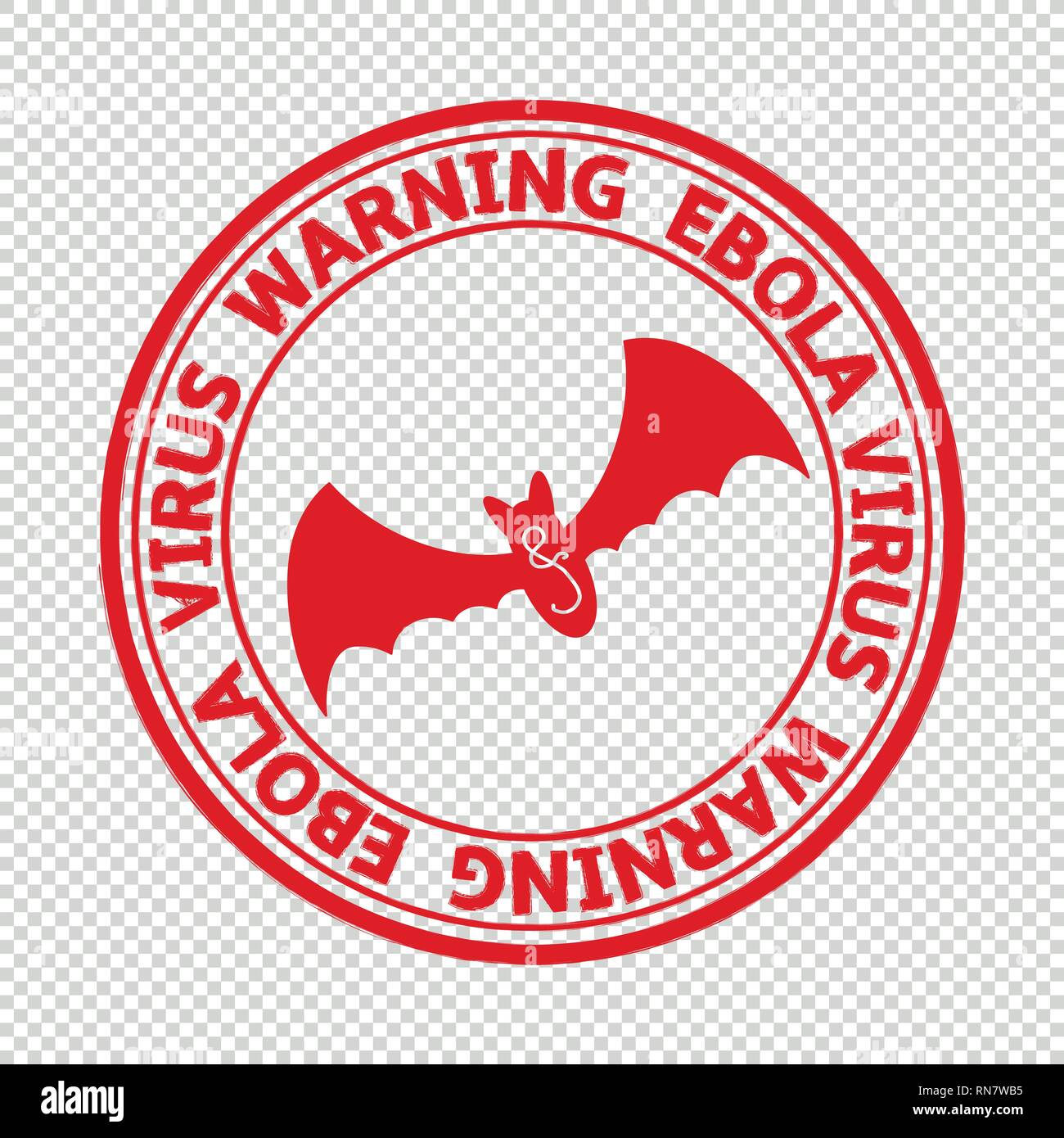 Ebola virus red vector stamp isolated on transparent background Stock ...