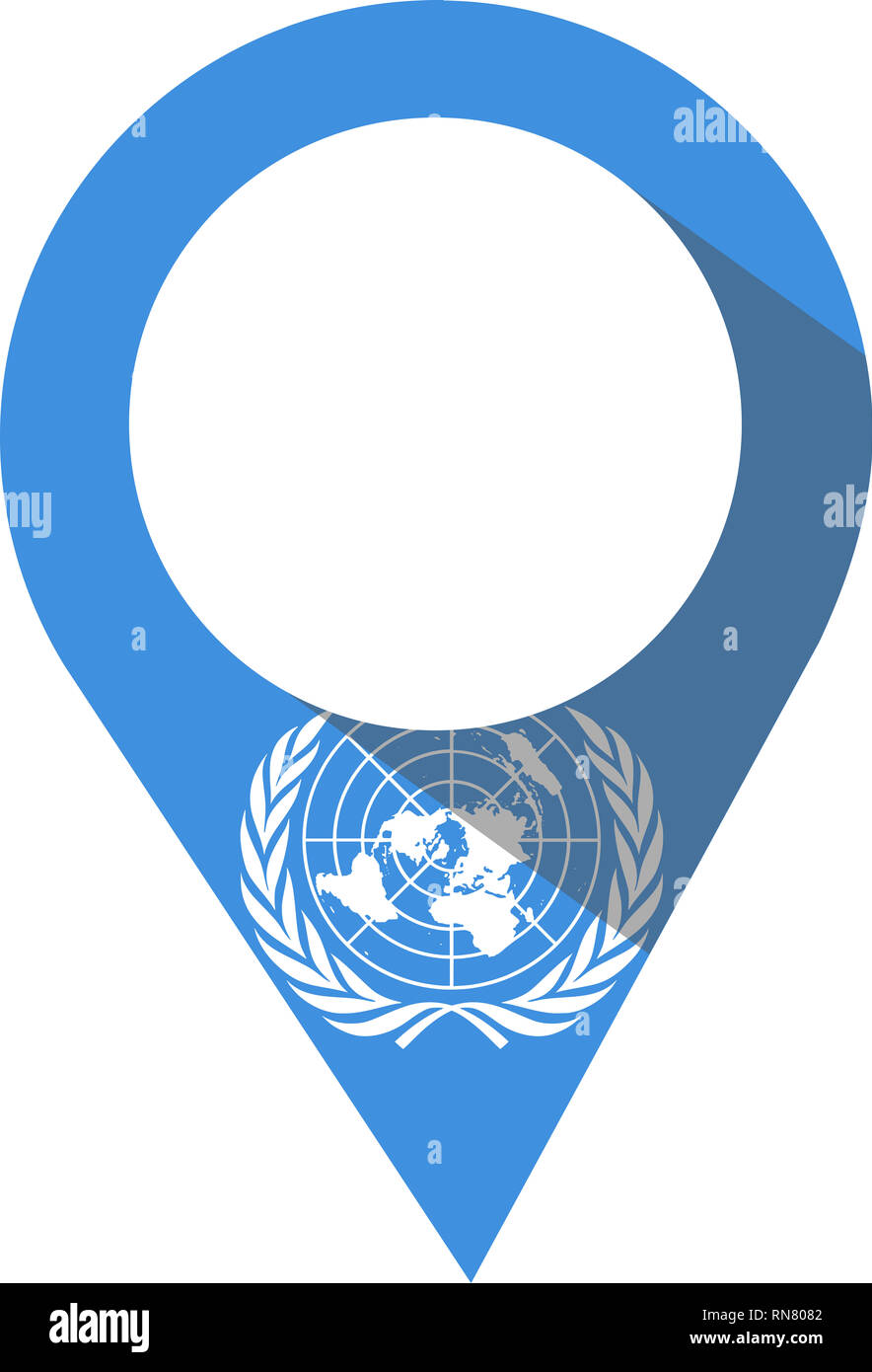 United Nations flag pin Stock Photo - Alamy
