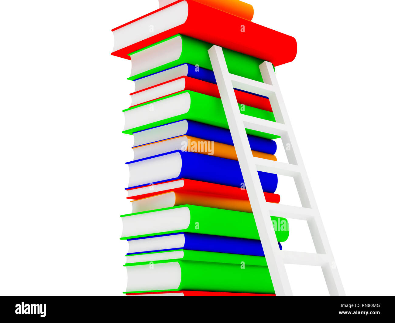 High resolution image books. 3d illustration over white backgrounds ...