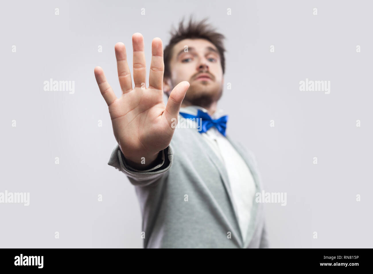 Hand sign ignore in isolated hi-res stock photography and images - Alamy