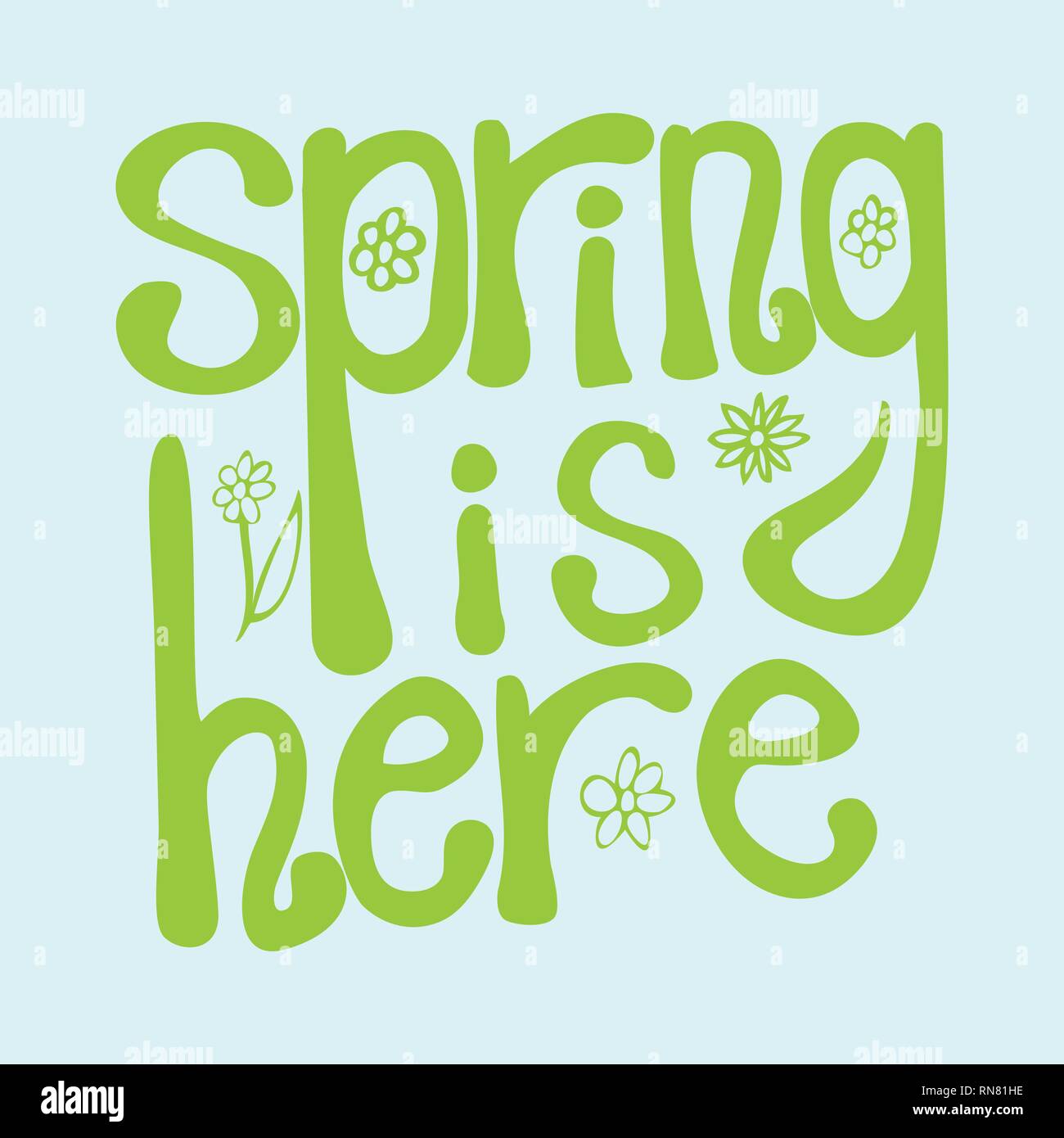 Spring is here. Vector illustration Stock Vector Image & Art - Alamy
