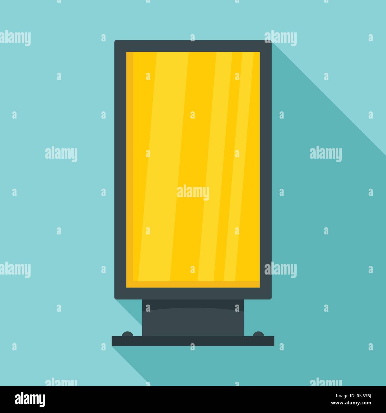 Street light box icon. Flat illustration of street light box vector ...