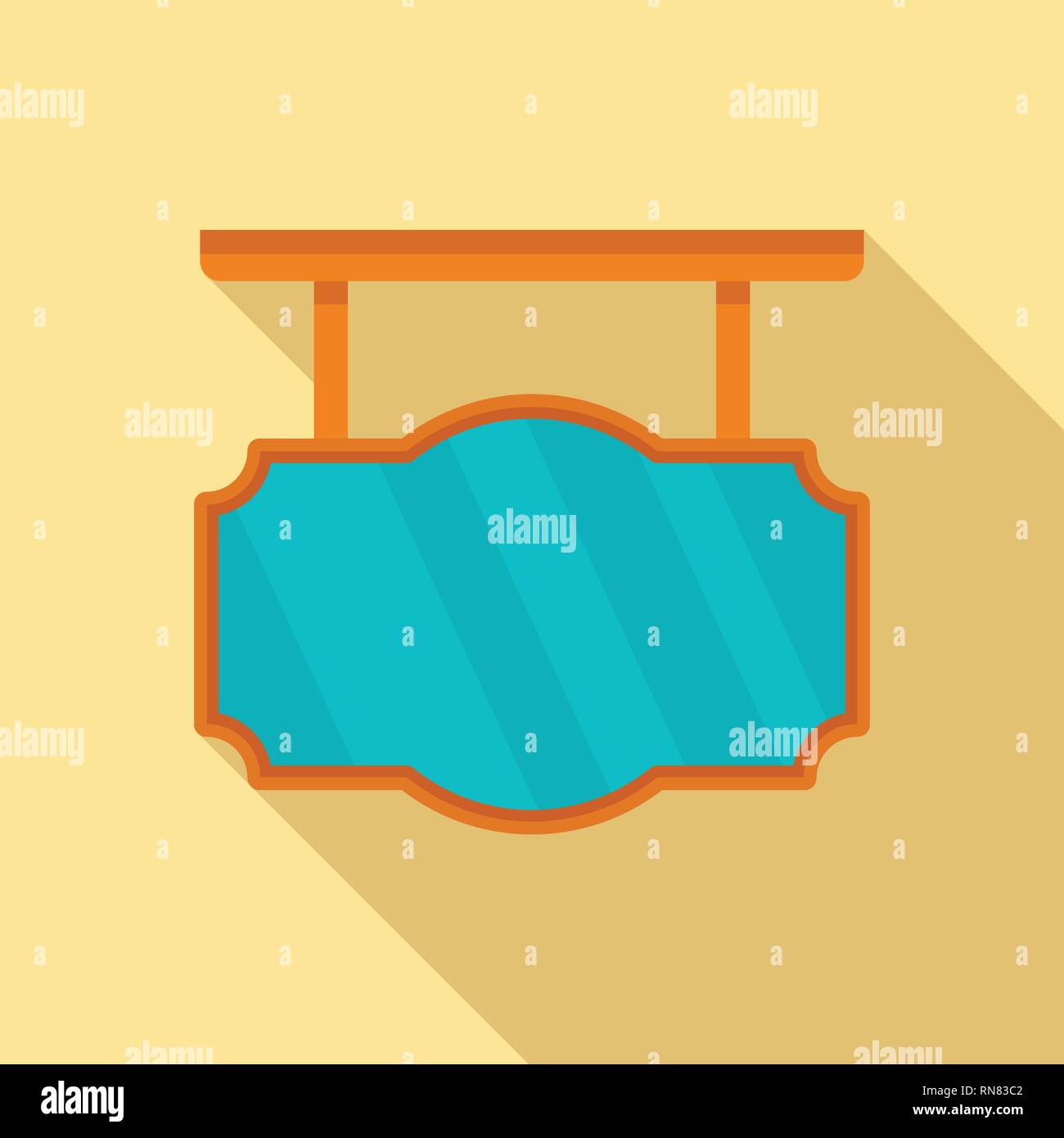 Retro city welcome banner icon. Flat illustration of retro city welcome ...
