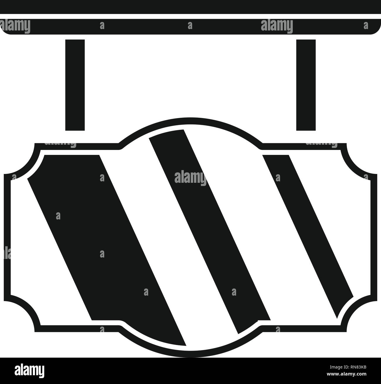 Retro city welcome banner icon. Simple illustration of retro city ...
