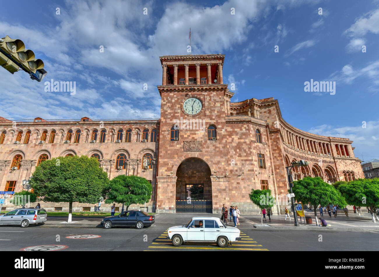 Republic Square, the central town square in Yerevan, the capital of ...