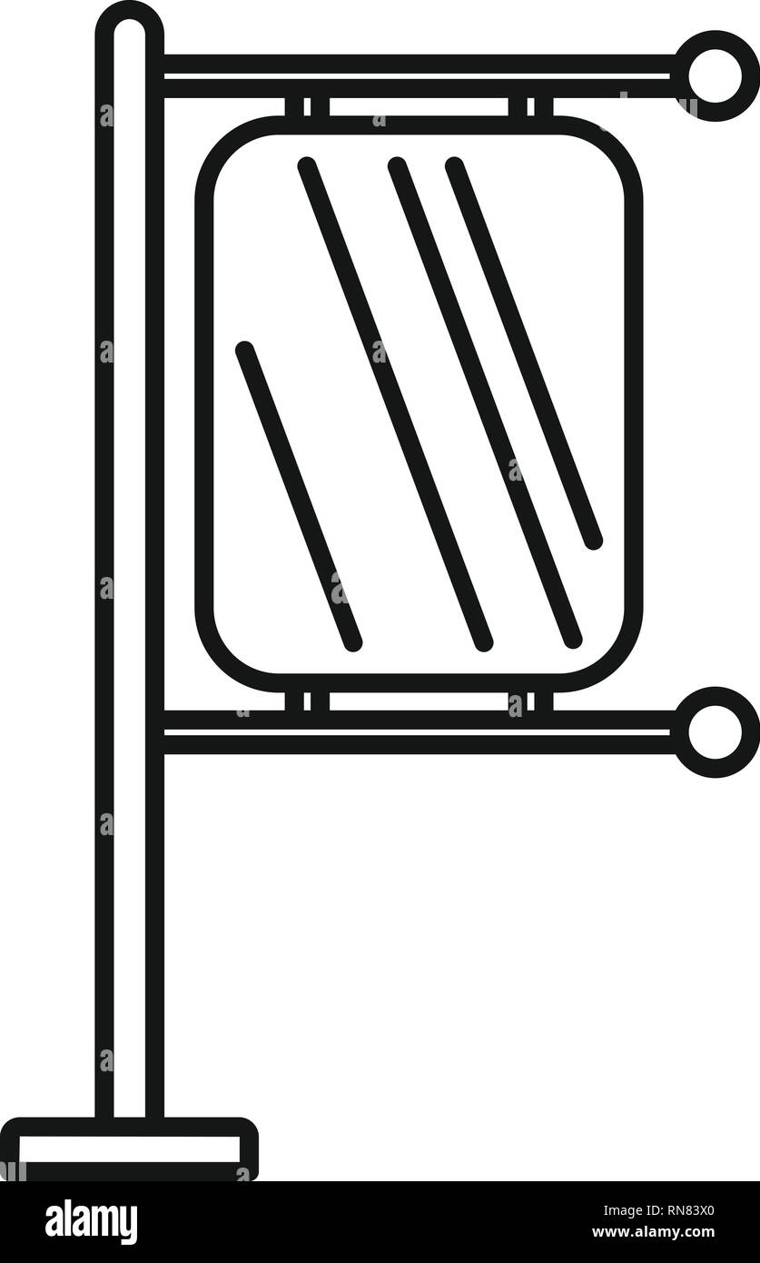 Pillar city light icon. Outline pillar city light vector icon for web ...