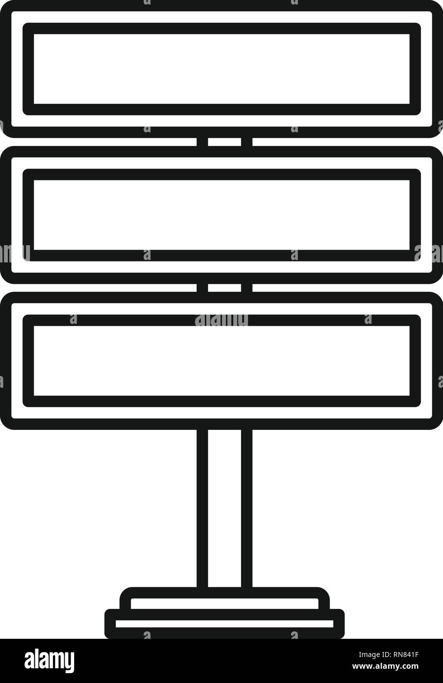 Multi billboard icon. Outline multi billboard vector icon for web ...