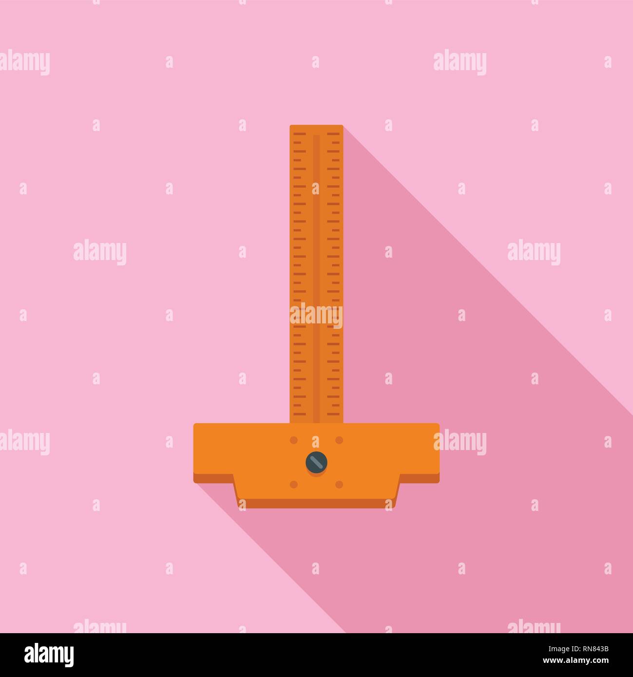 Architect ruler icon. Flat illustration of architect ruler vector icon ...