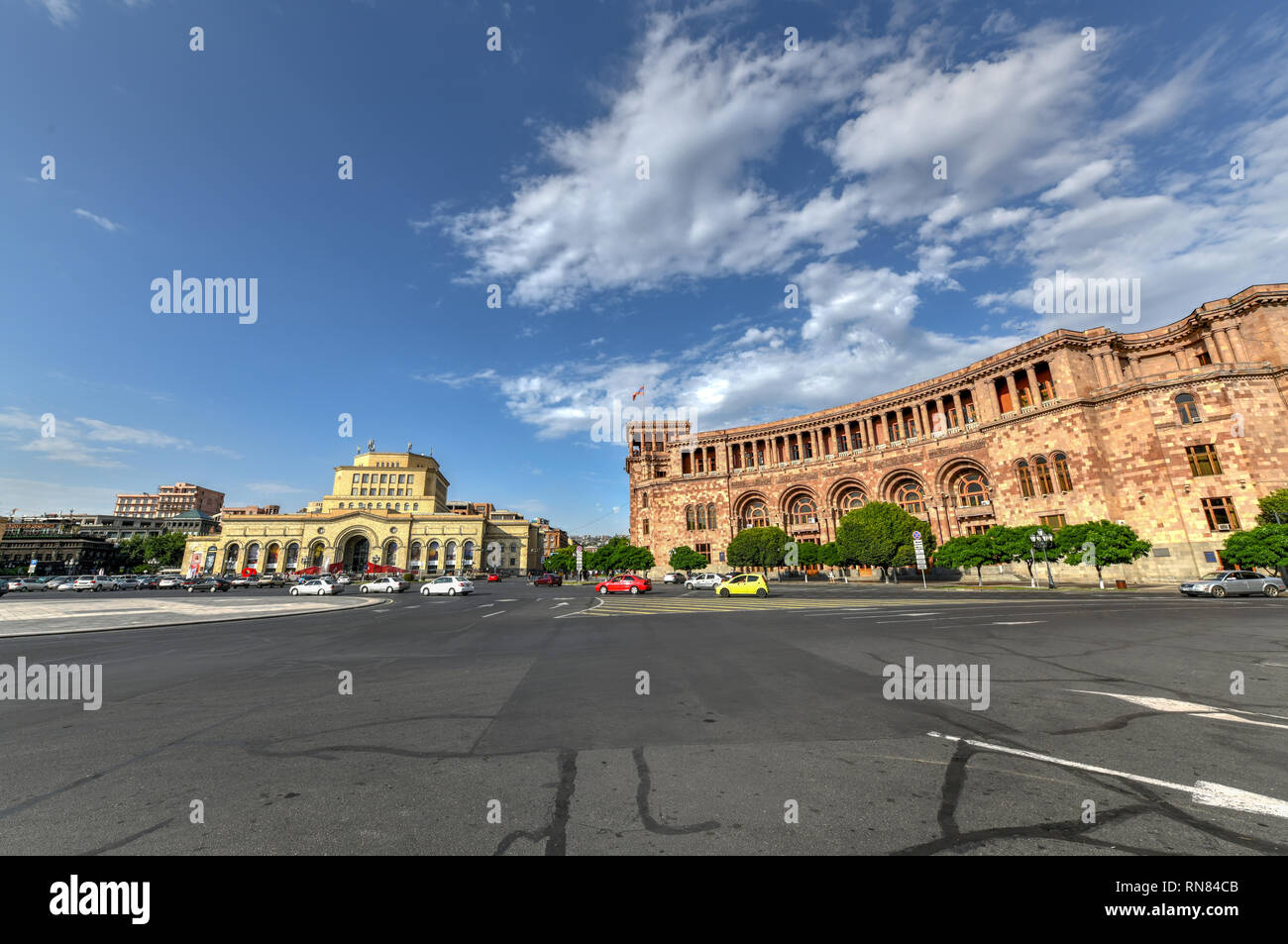 Republic Square, the central town square in Yerevan, the capital of ...