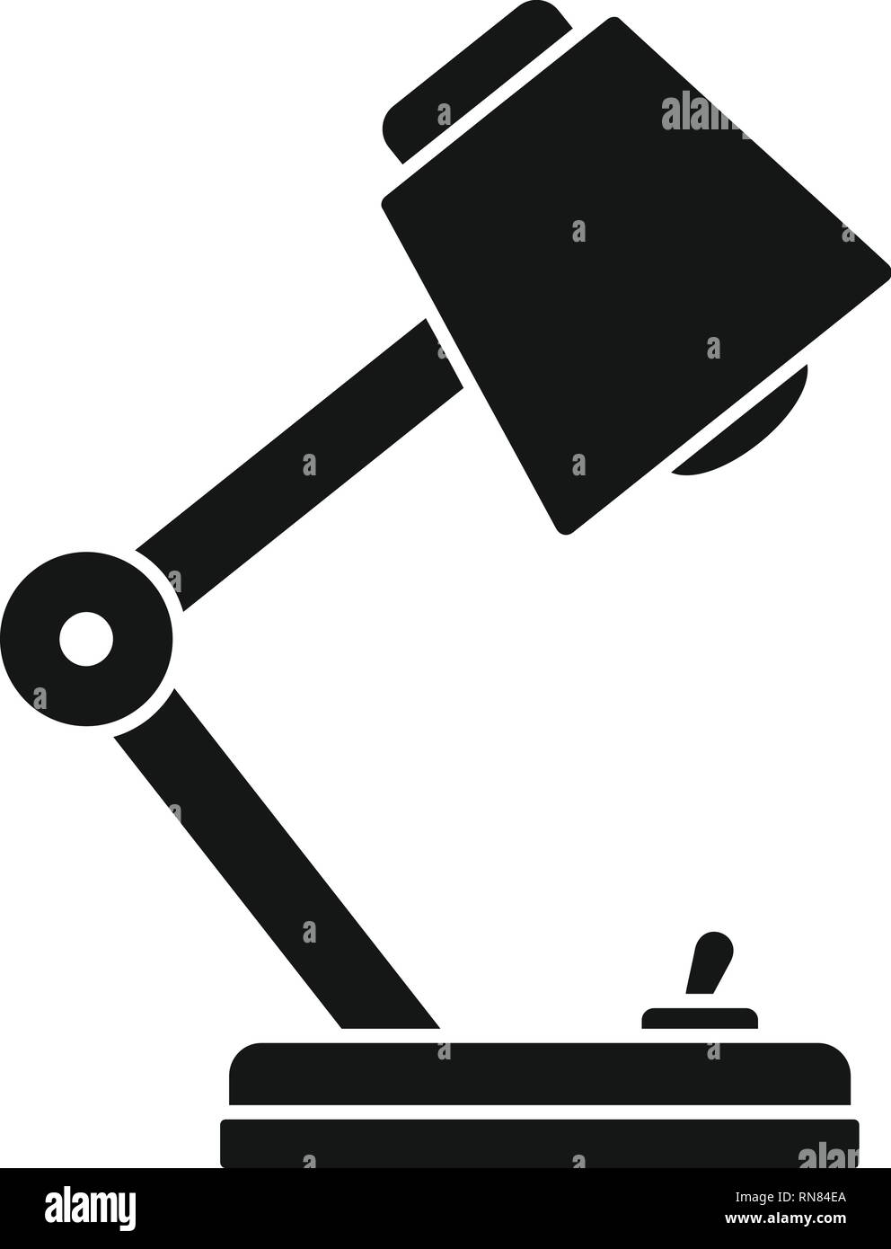 Desktop lamp icon. Simple illustration of desktop lamp vector icon for ...