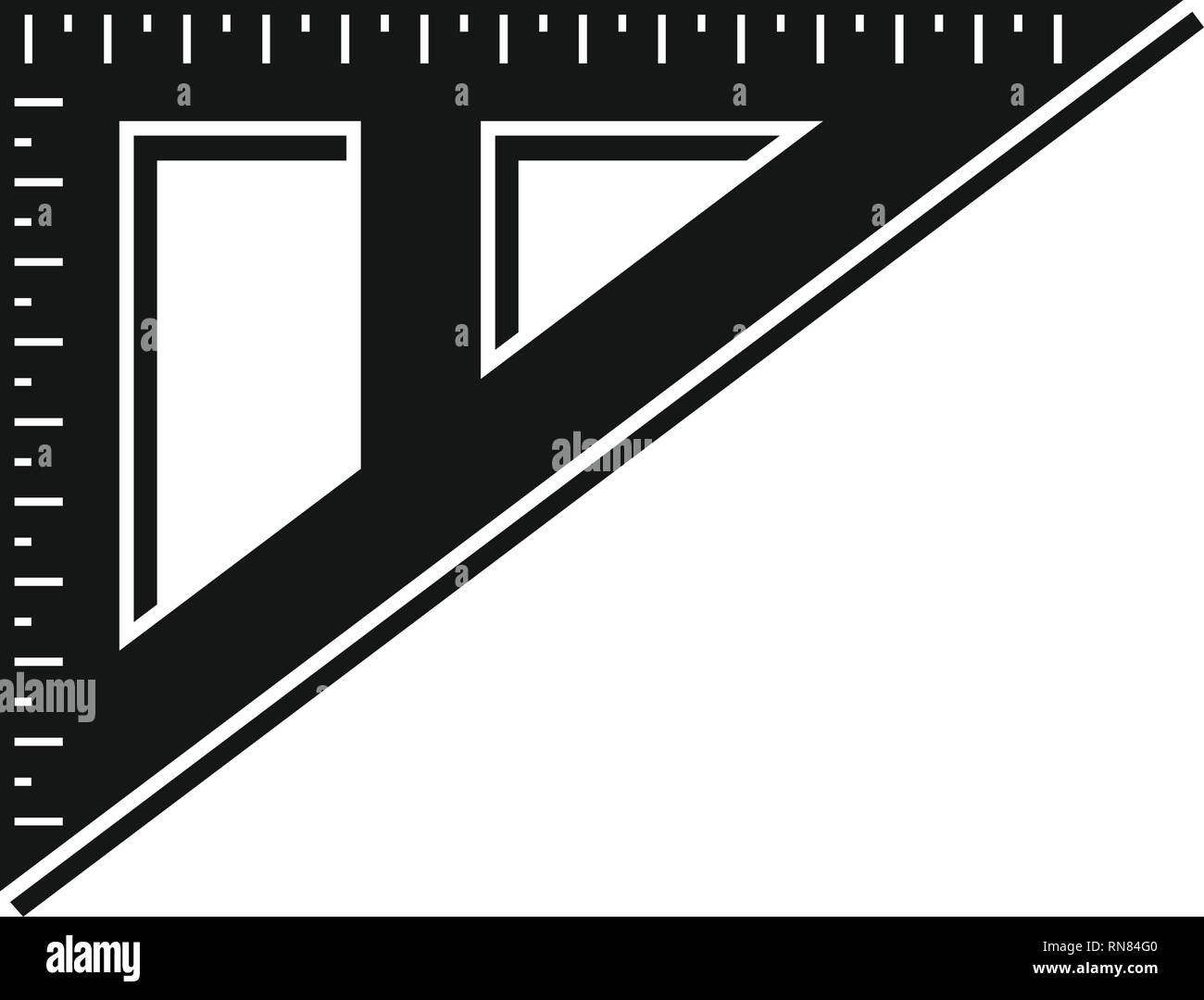 Angle ruler icon. Simple illustration of angle ruler vector icon for ...