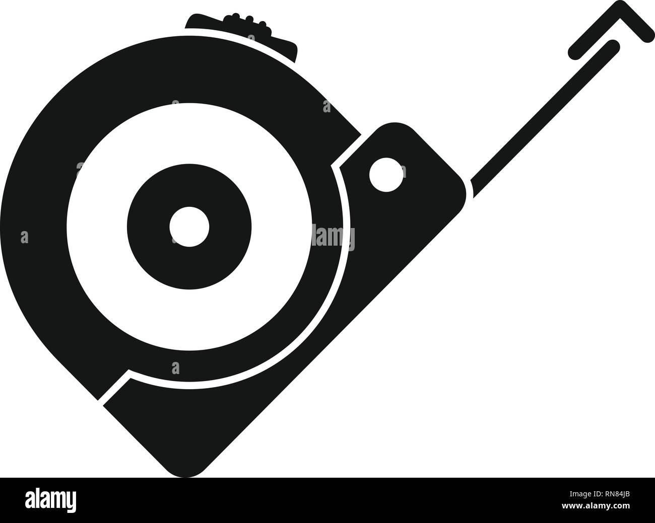 Tape measure icon. Simple illustration of tape measure vector icon for ...