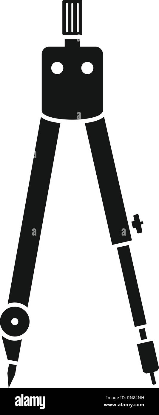 Architect compass icon. Simple illustration of architect compass vector ...