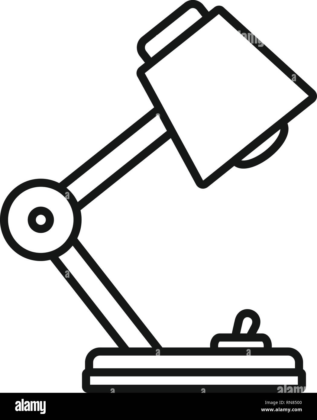 Desktop lamp icon. Outline desktop lamp vector icon for web design ...