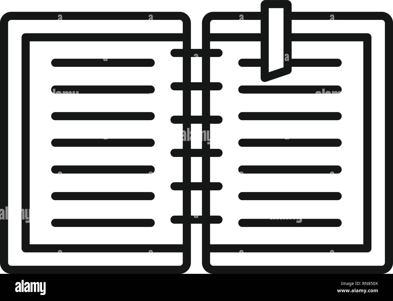 Architect Notebook Icon Outline Architect Notebook Vector Icon For Web Design Isolated On White