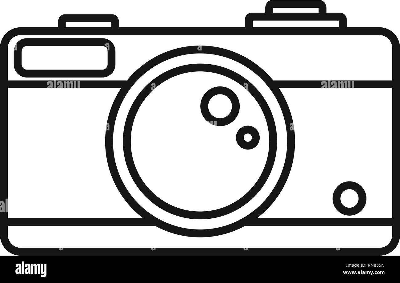 Camera icon. Outline camera vector icon for web design isolated on ...
