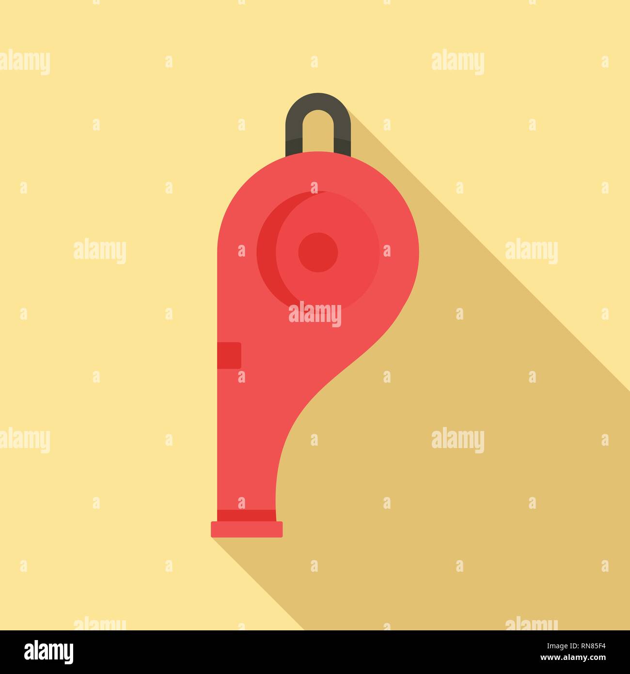 Police whistle icon. Flat illustration of police whistle vector icon ...