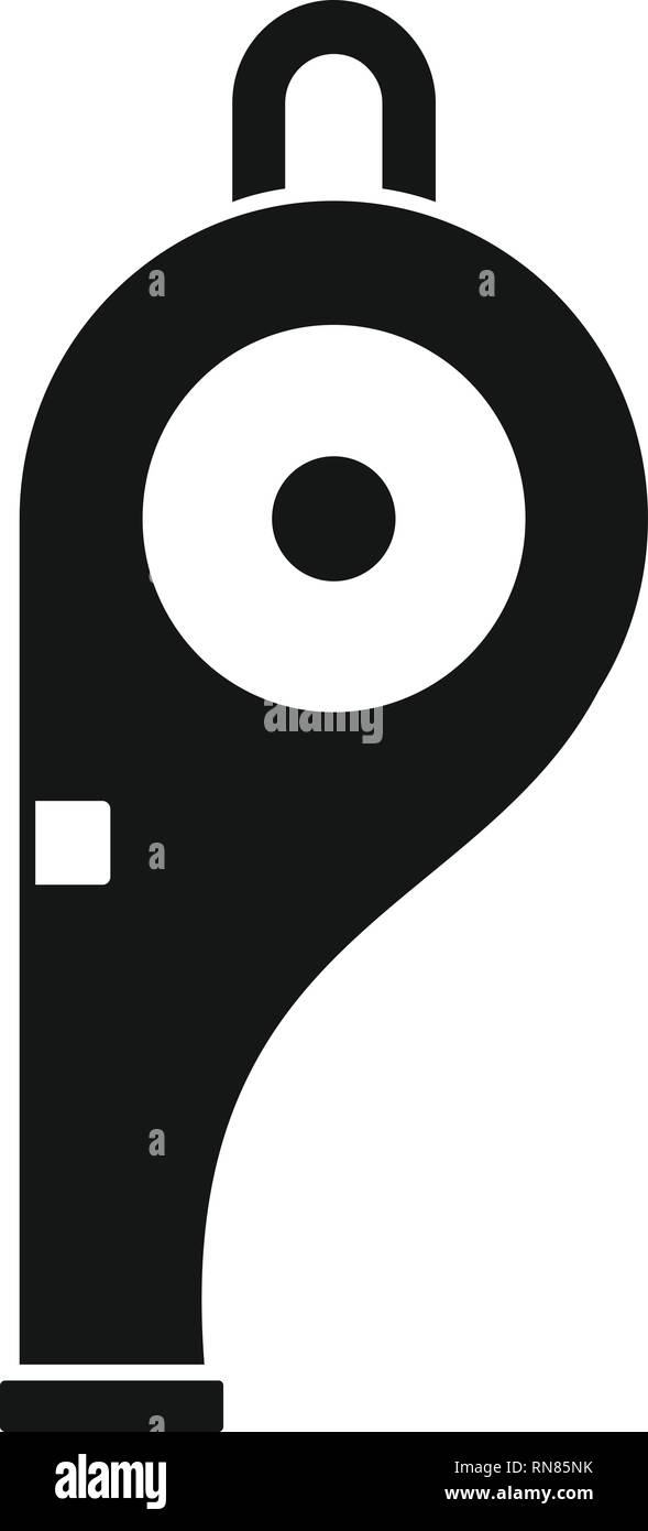 Police whistle icon. Simple illustration of police whistle vector icon ...