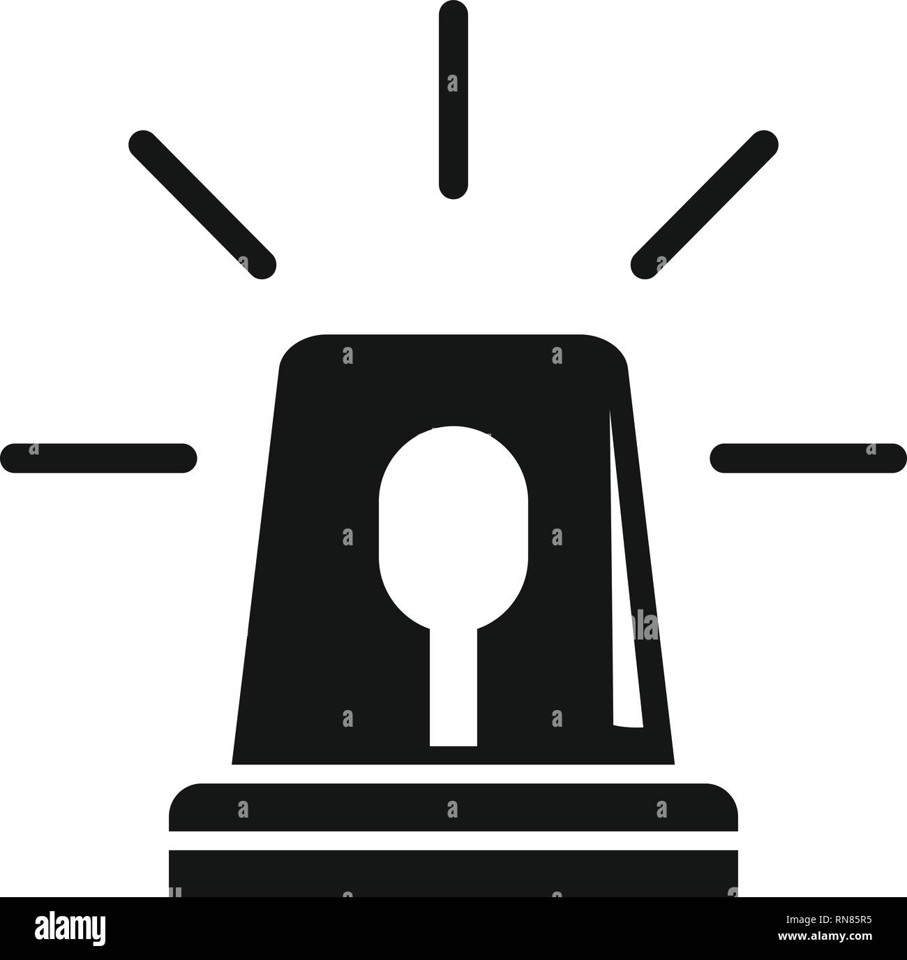 Police flasher icon. Simple illustration of police flasher vector icon ...