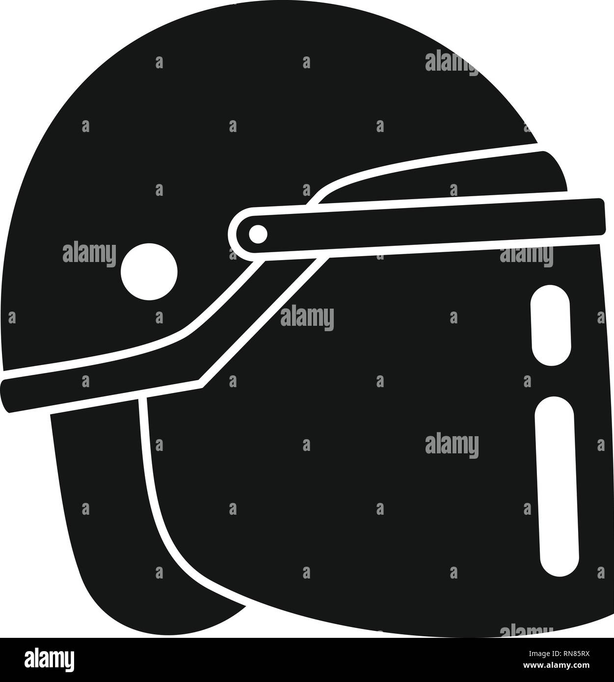 Police helmet icon. Simple illustration of police helmet vector icon ...