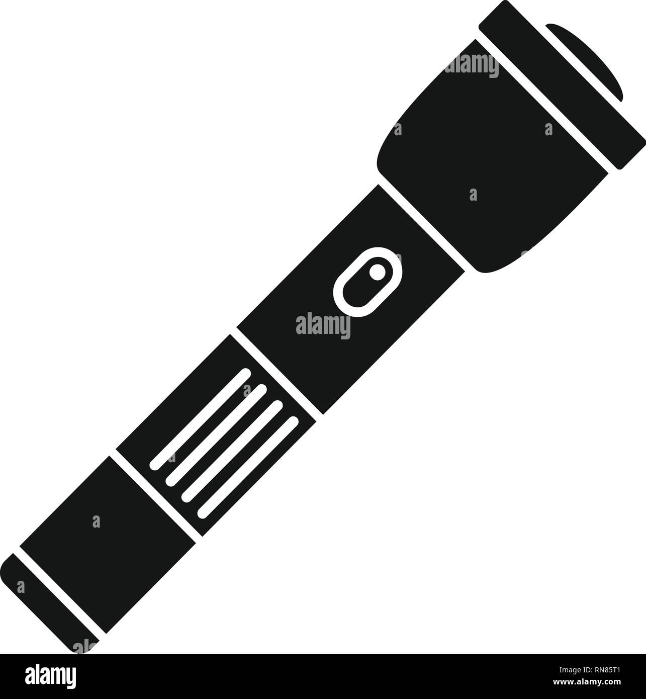 Police flashlight icon. Simple illustration of police flashlight vector ...