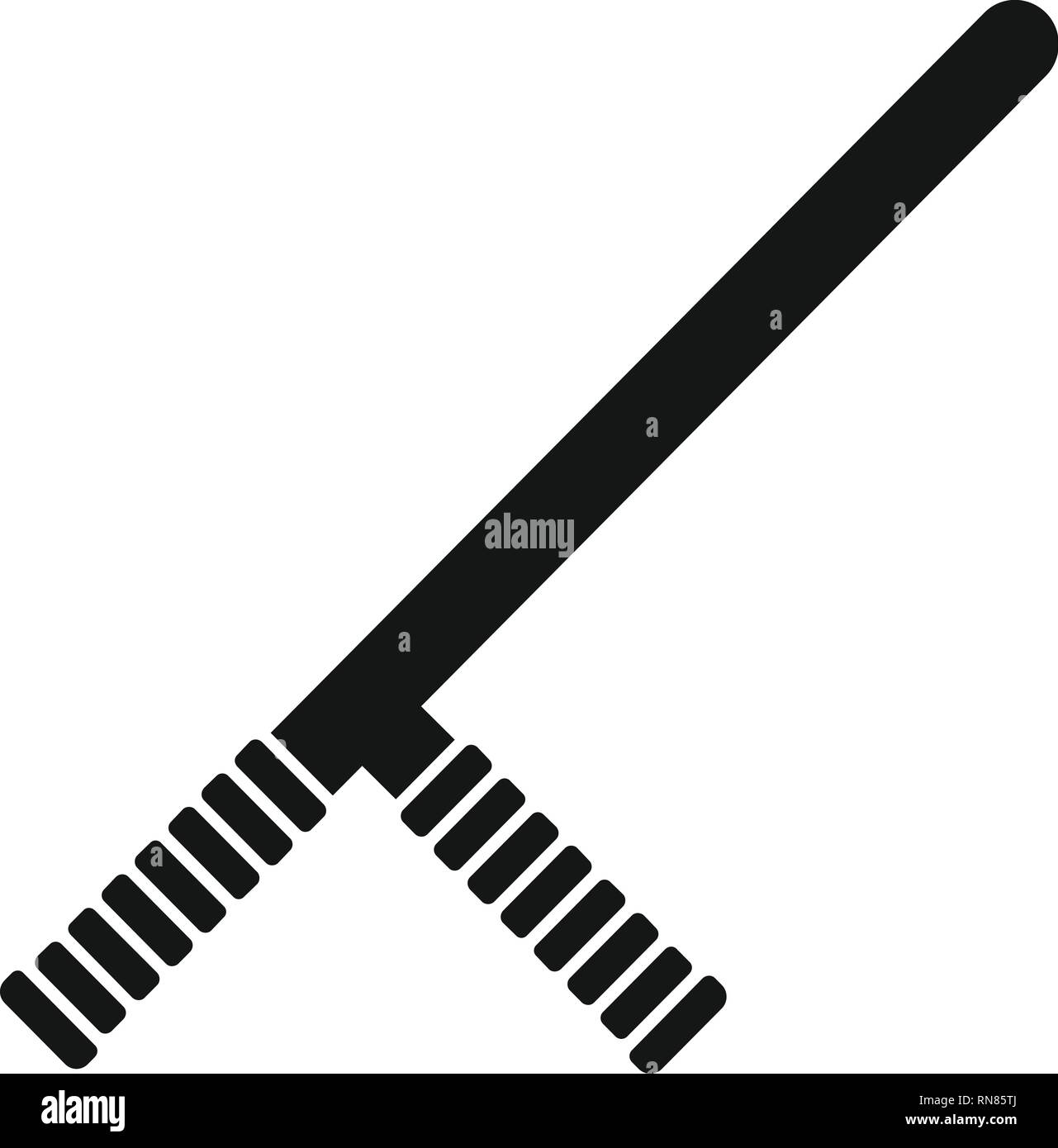 Police baton icon. Simple illustration of police baton vector icon for ...