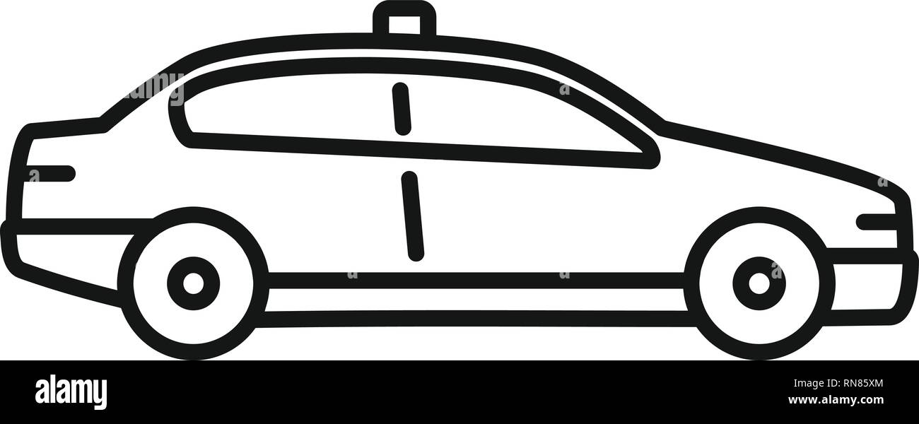 Police patrol car icon. Outline police patrol car vector icon for web ...