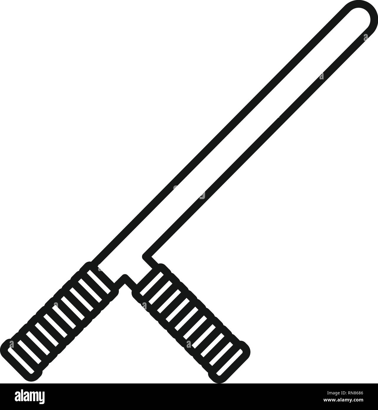 Police baton icon. Outline police baton vector icon for web design ...