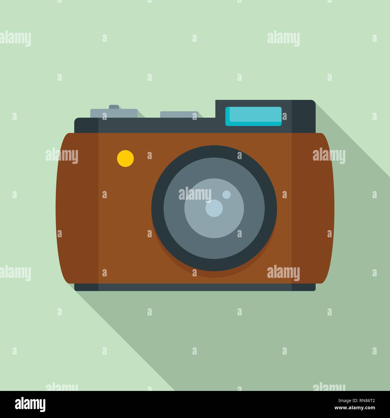 Retro camera icon. Flat illustration of retro camera vector icon for ...