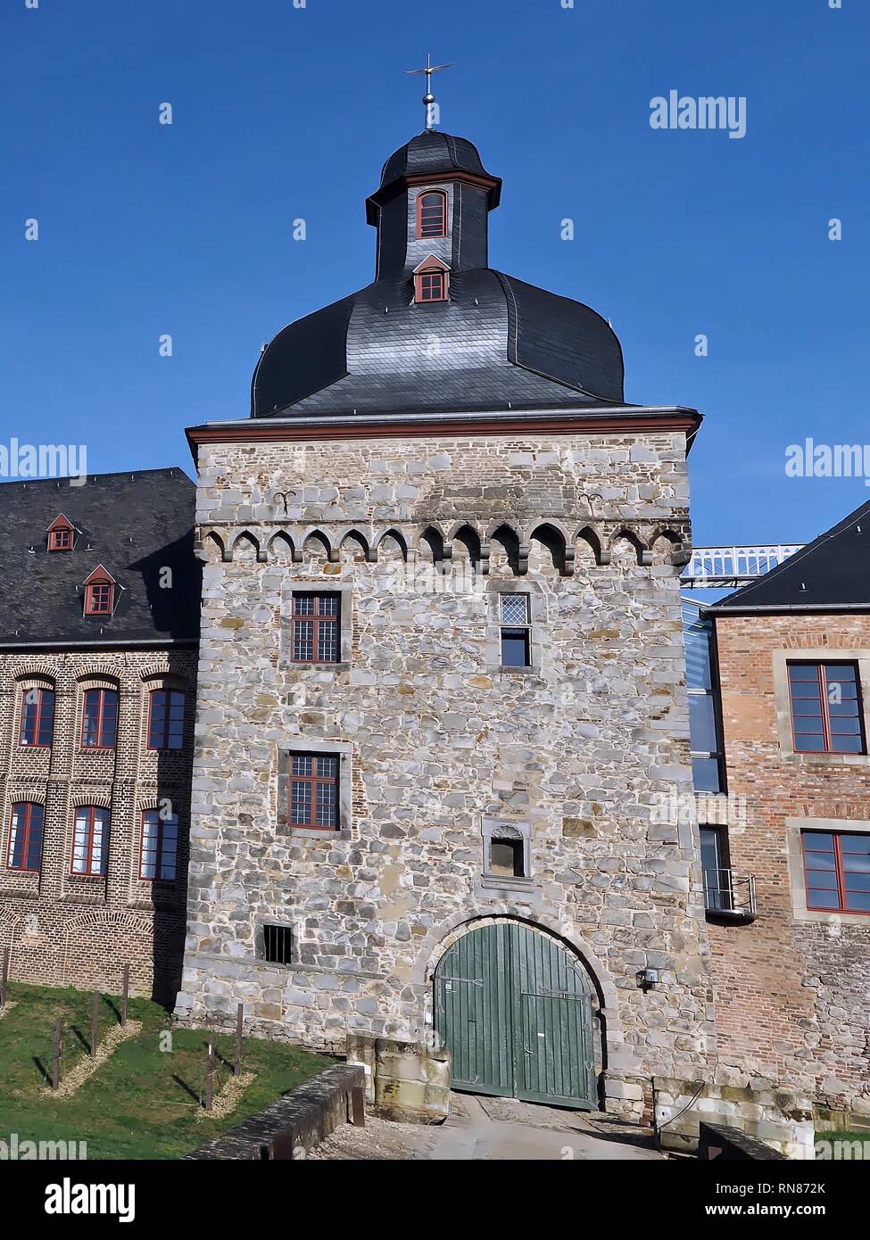 German castle Schloss Liedberg in Juechen, to the castle is belonging a ...