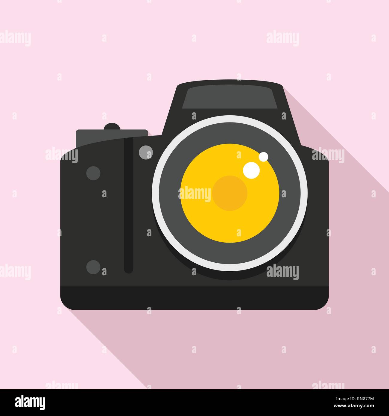 Professional camera icon. Flat illustration of professional camera ...