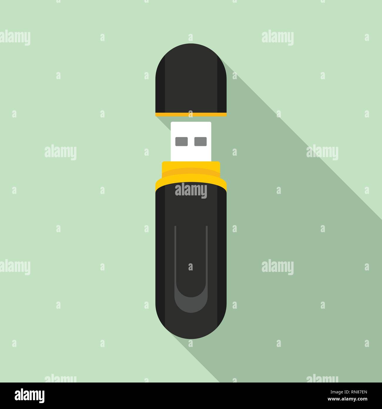Usb flash icon. Flat illustration of usb flash vector icon for web ...